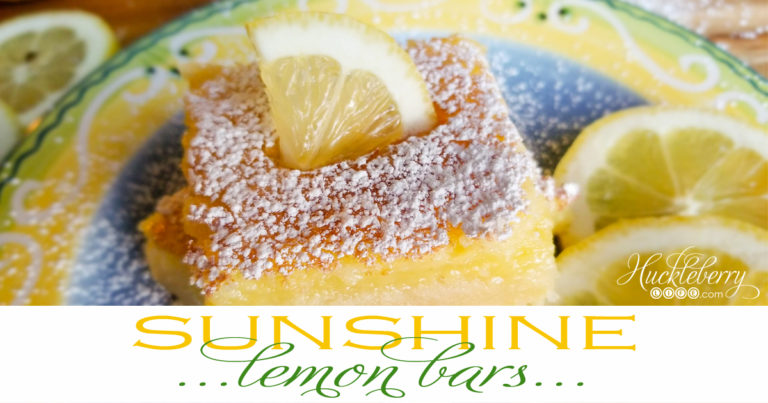 SUNSHINE Lemon Bars - HUCKLEBERRY LIFE