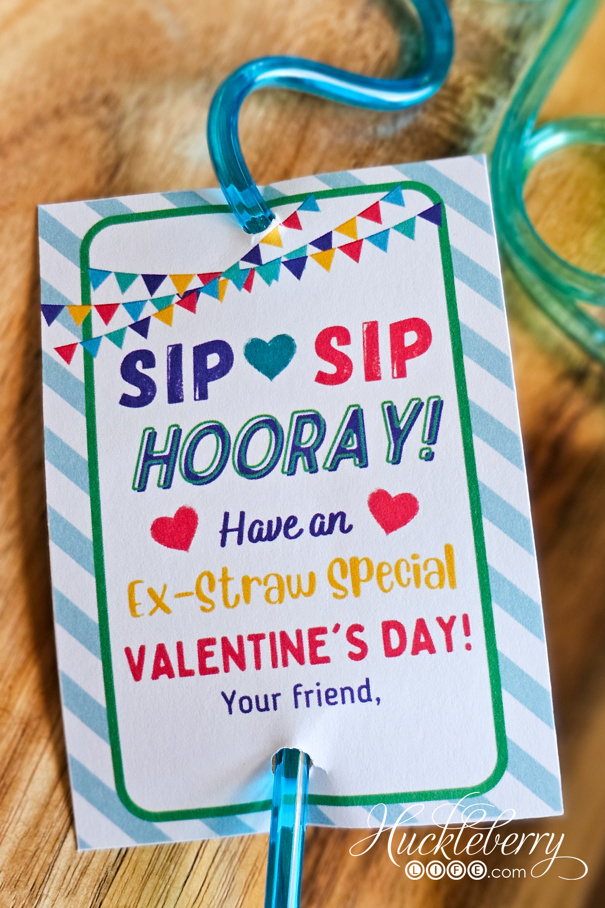 SILLY STRAW VALENTINE'S PRINTABLE - Huckleberry Life